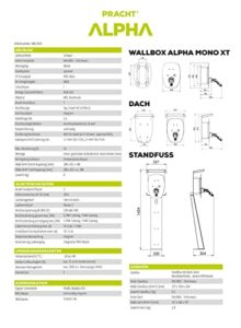 Wallbox Pracht Alpha Mono XT 1024 - 11kW | RFID | RS485 IP65 NRG1024 - ChargeShop.de